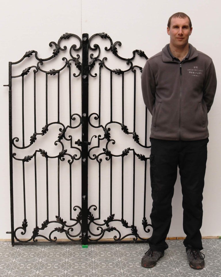 Set of Ornately Crafted Wrought Iron Garden Gates For Sale at 1stDibs