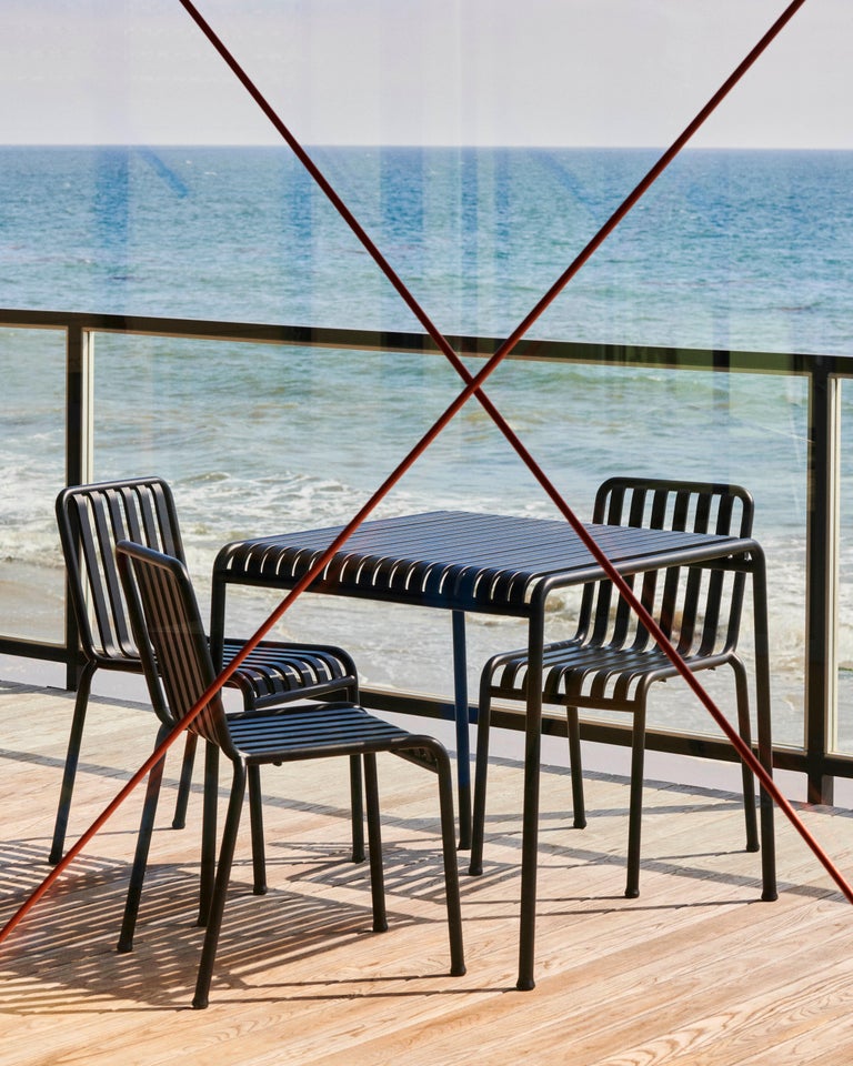 Set of Palissade Table and Chairs, Anthracite by Ronan/Erwan Bouroullec ...