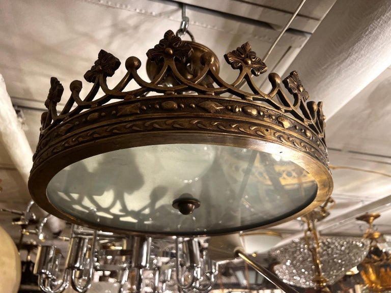 Set of Pendant Bronze Light Fixtures, Sold Individually For Sale at 1stDibs