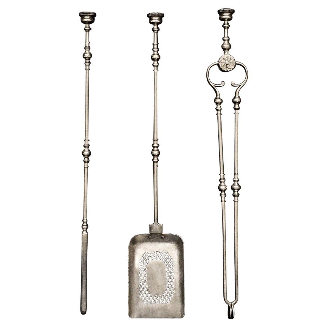 Antique Set of Regency Period Fire Tools at 1stDibs