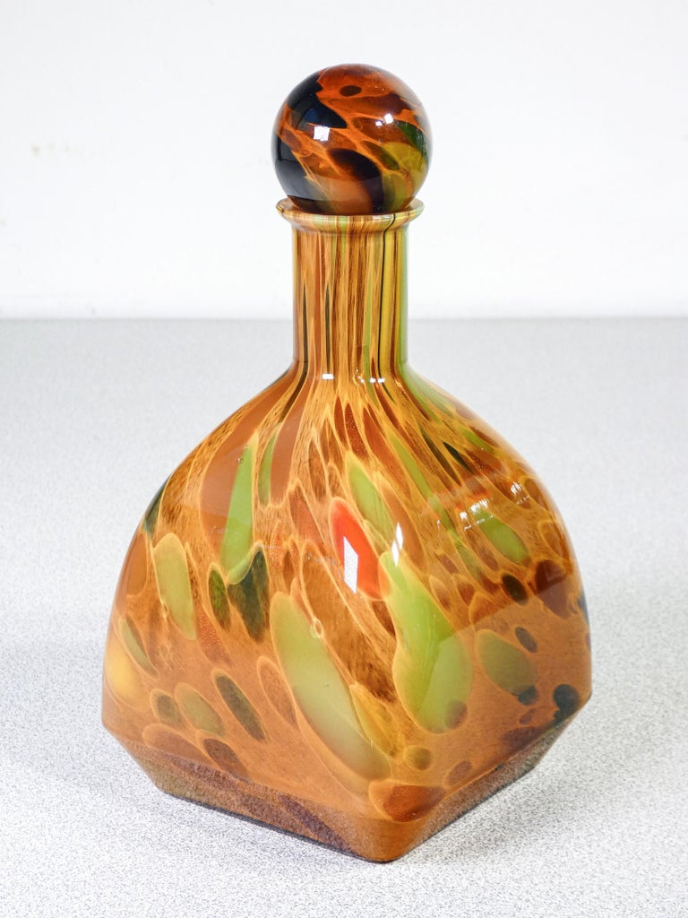 Set of Polychrome Blown Glass Sculptures, Signed De Wan, 1990s For Sale ...