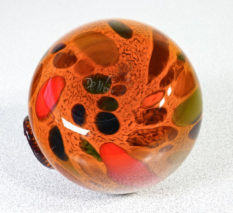 Set of Polychrome Blown Glass Sculptures, Signed De Wan, 1990s For Sale ...