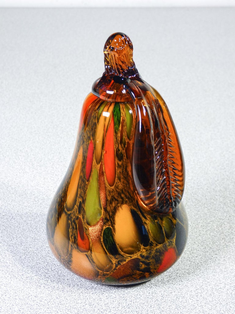Set of Polychrome Blown Glass Sculptures, Signed De Wan, 1990s For Sale ...