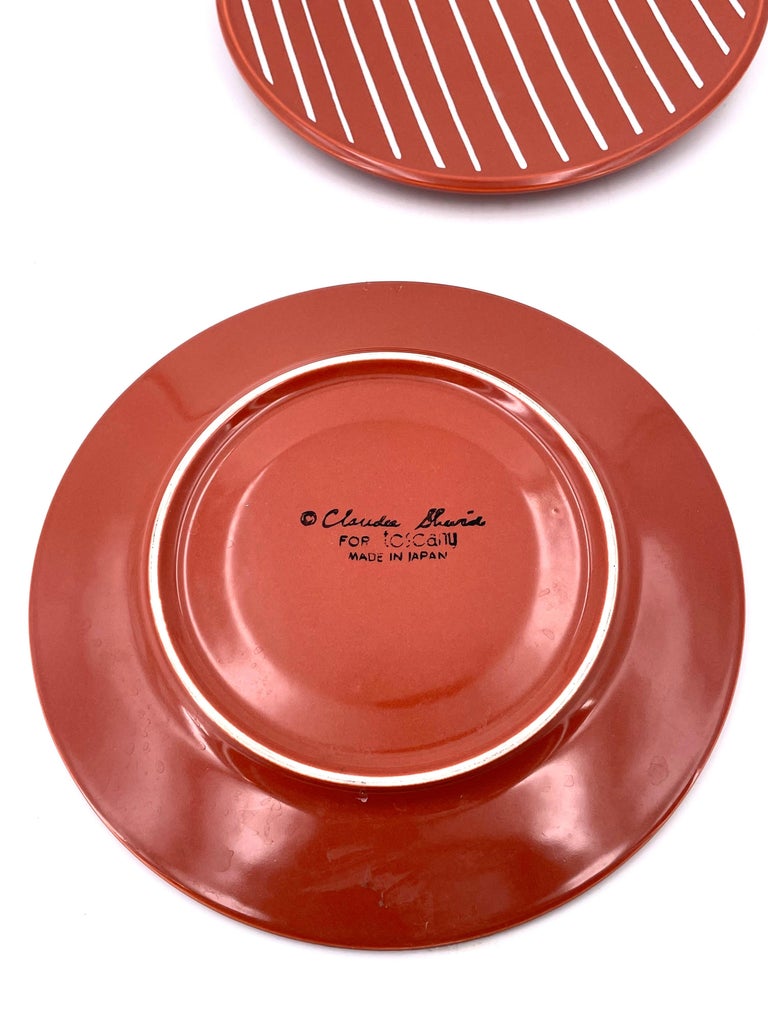 Set of Postmodern Memphis Era Plates by Claudia Shuride for Toscany ...