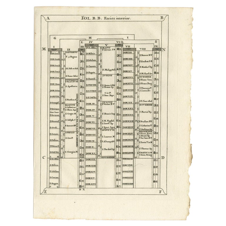 Set of Prints Depicting an Ancient Political and Religious Calendar, C ...