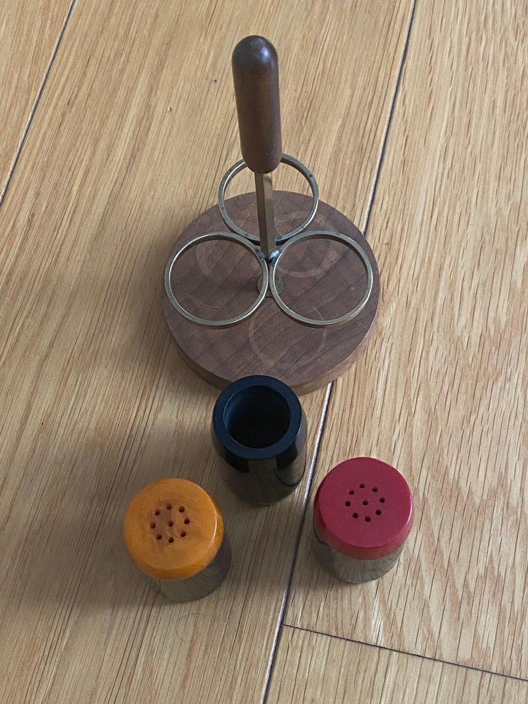 Set of Rare Austrian Bakelite Salt and Pepper stands For Sale at 1stDibs