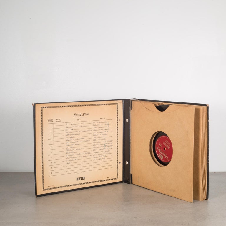 Set of Record Albums and Holders, circa 1940s-1950s For Sale at 1stDibs