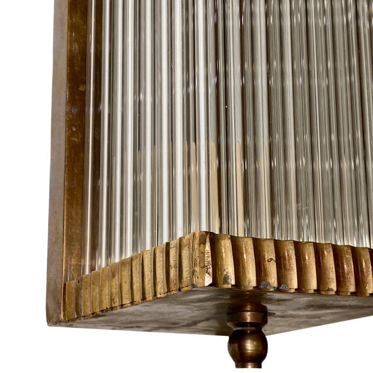 Set of Rectangular Glass Rods Sconces, Sold Per Pair For Sale at 1stDibs