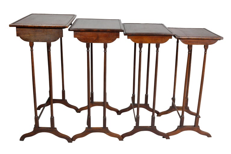 Set of Regency Mahogany Quartetto Tables For Sale at 1stDibs