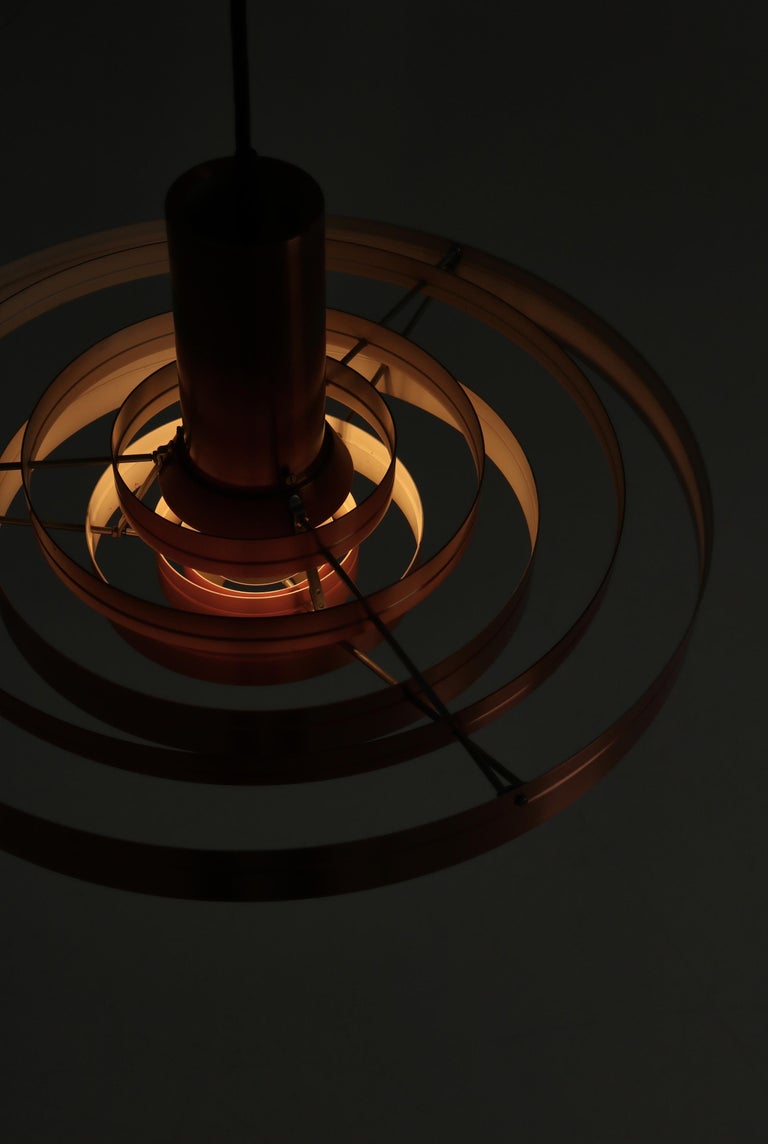 Set of Scandinavian Modern Fibonacci Pendants in Copper by Sophus ...