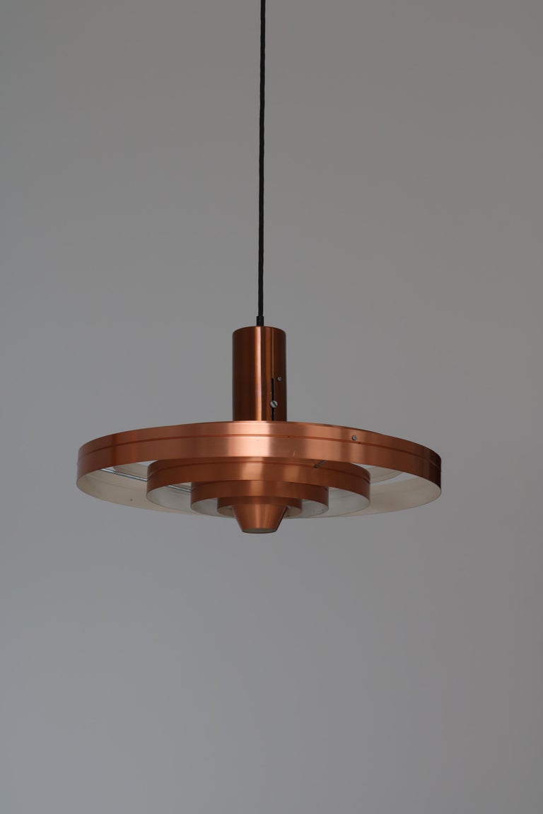 Set of Scandinavian Modern Fibonacci Pendants in Copper by Sophus ...