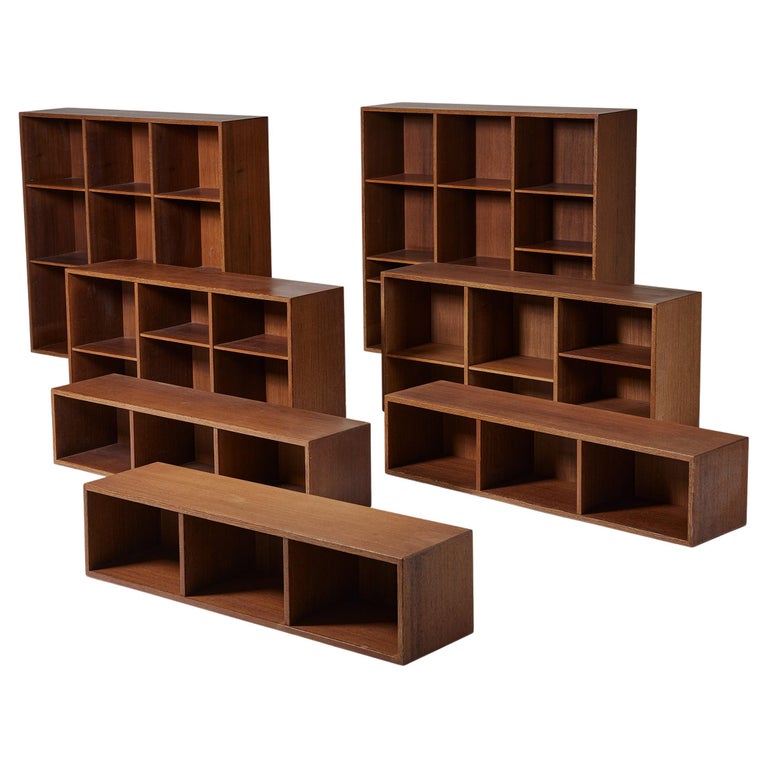 Set of seven bookshelves model 24 designed by Erik Wörts at 1stDibs