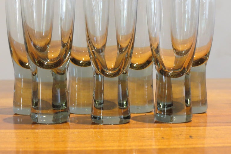 Set Of Seven Holmegaard Canada Wine Glasses By Per Lutken For Sale At 1stdibs