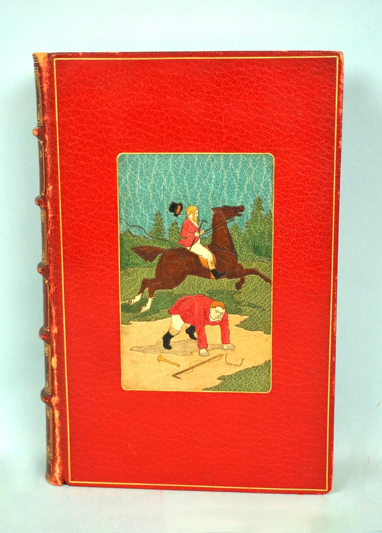 Set of Seven Red Leather Bound Volumes by Robert Surtees English ...