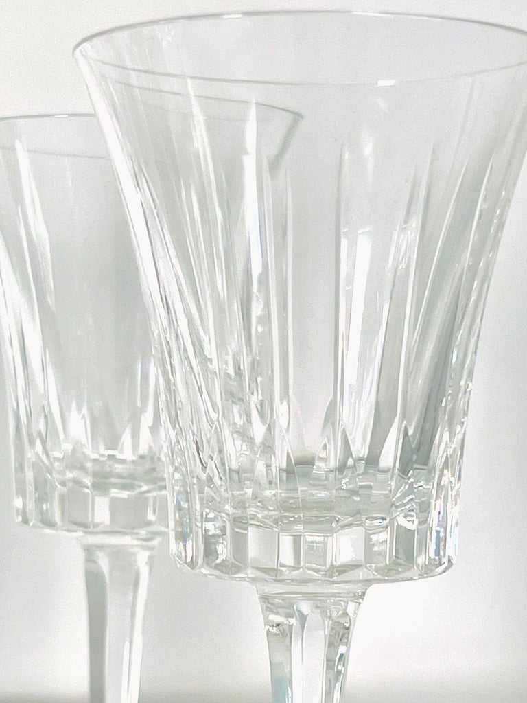 Set of Seven Vintage Crystal Wine Glasses by Gorham, c. 1970 For Sale ...