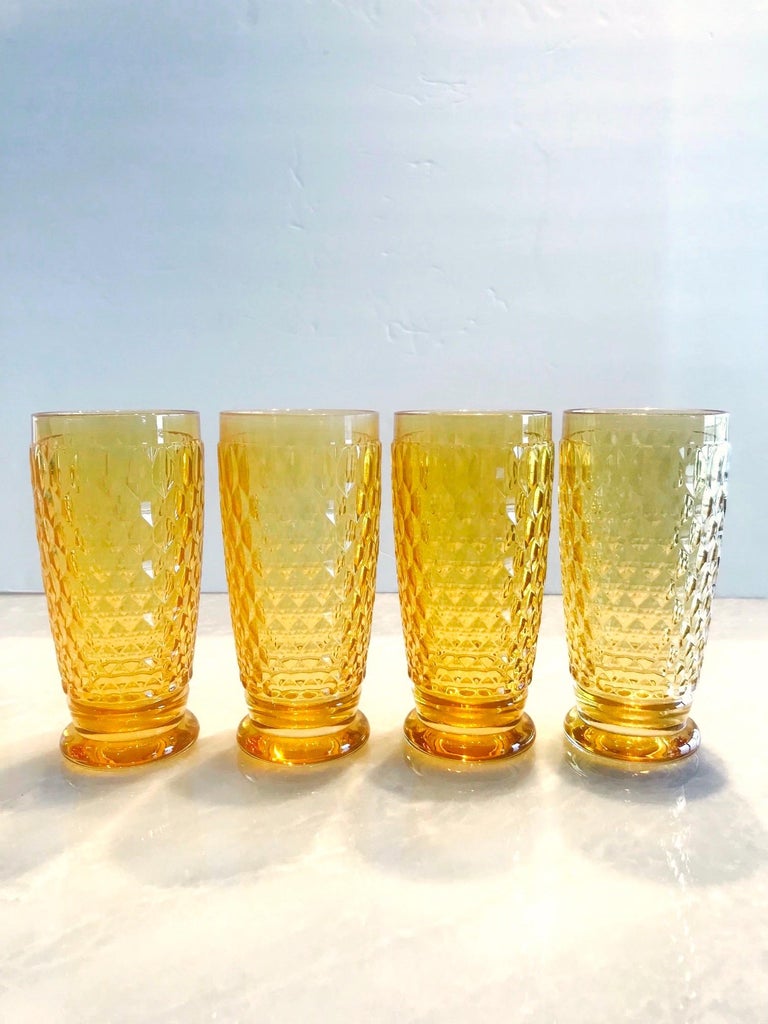 Set of Seven Vintage Villeroy and Boch Crystal Highball Glasses in ...