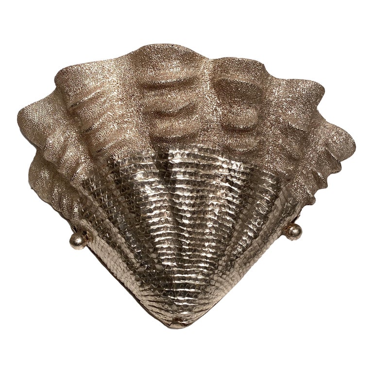 Set of Shell Shaped Silver Plated Sconces, Sold Per Pair For Sale at ...