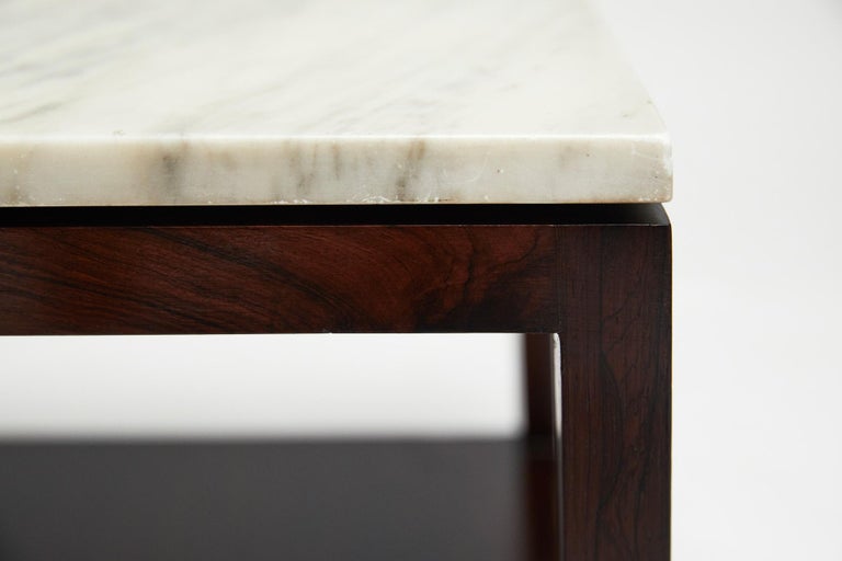 Brazilian Modern Side Table Pair in Hardwood and Marble, circa 1960 ...