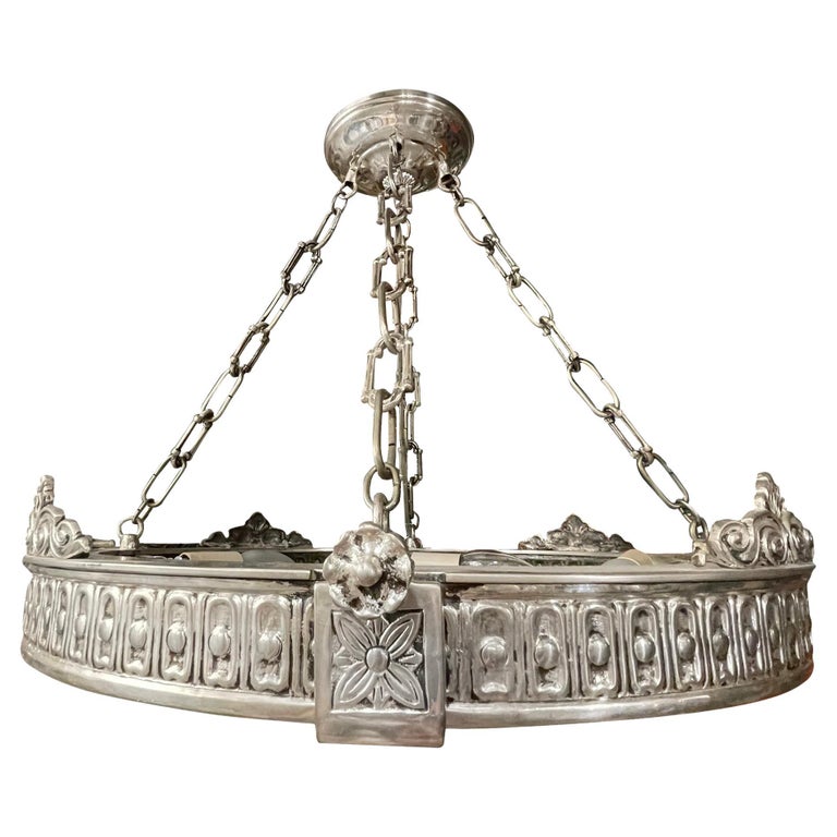 Set of Silver Plated Pendant Light Fixtures, Sold Individually For Sale ...