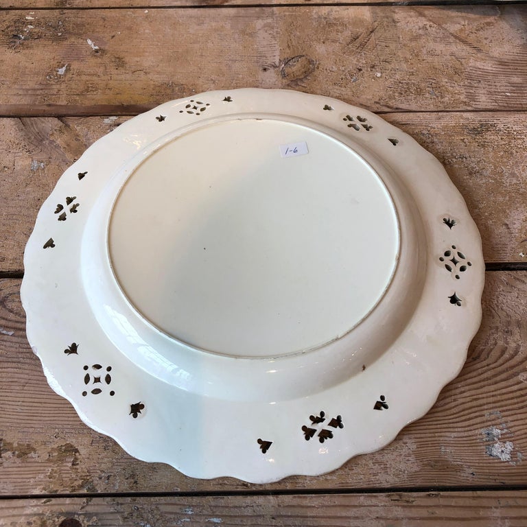 Set of Six 18th Century English Leeds Creamware Plates at 1stDibs