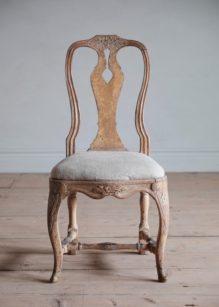 Set of Six 18th Century Swedish Rococo Chairs at 1stDibs