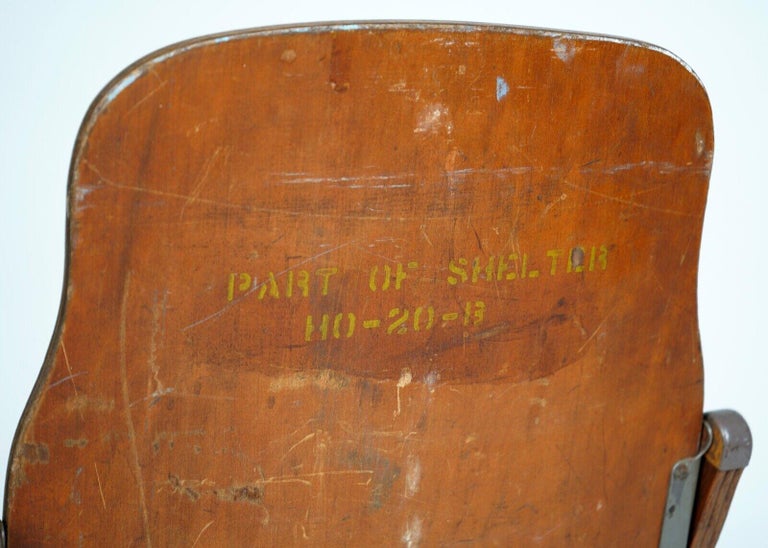 Set of Six 1940s US Army Issued Wooden Folding Chairs For Sale at 1stDibs