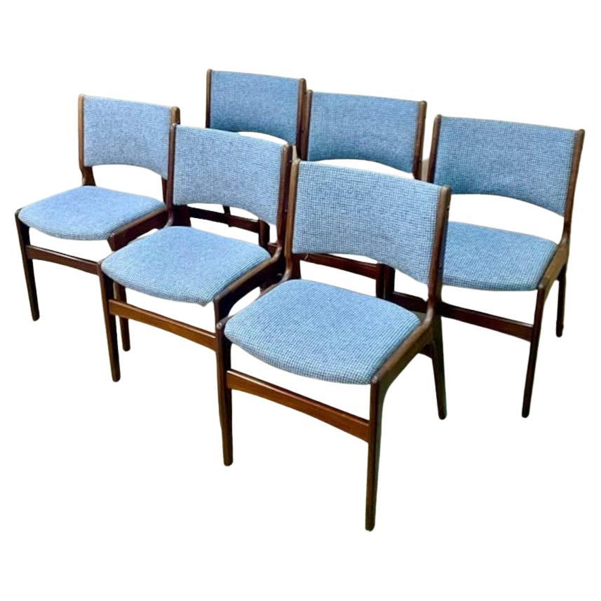 Set of Six 1960s Danish African Teak Dining Chairs For Sale at 1stDibs