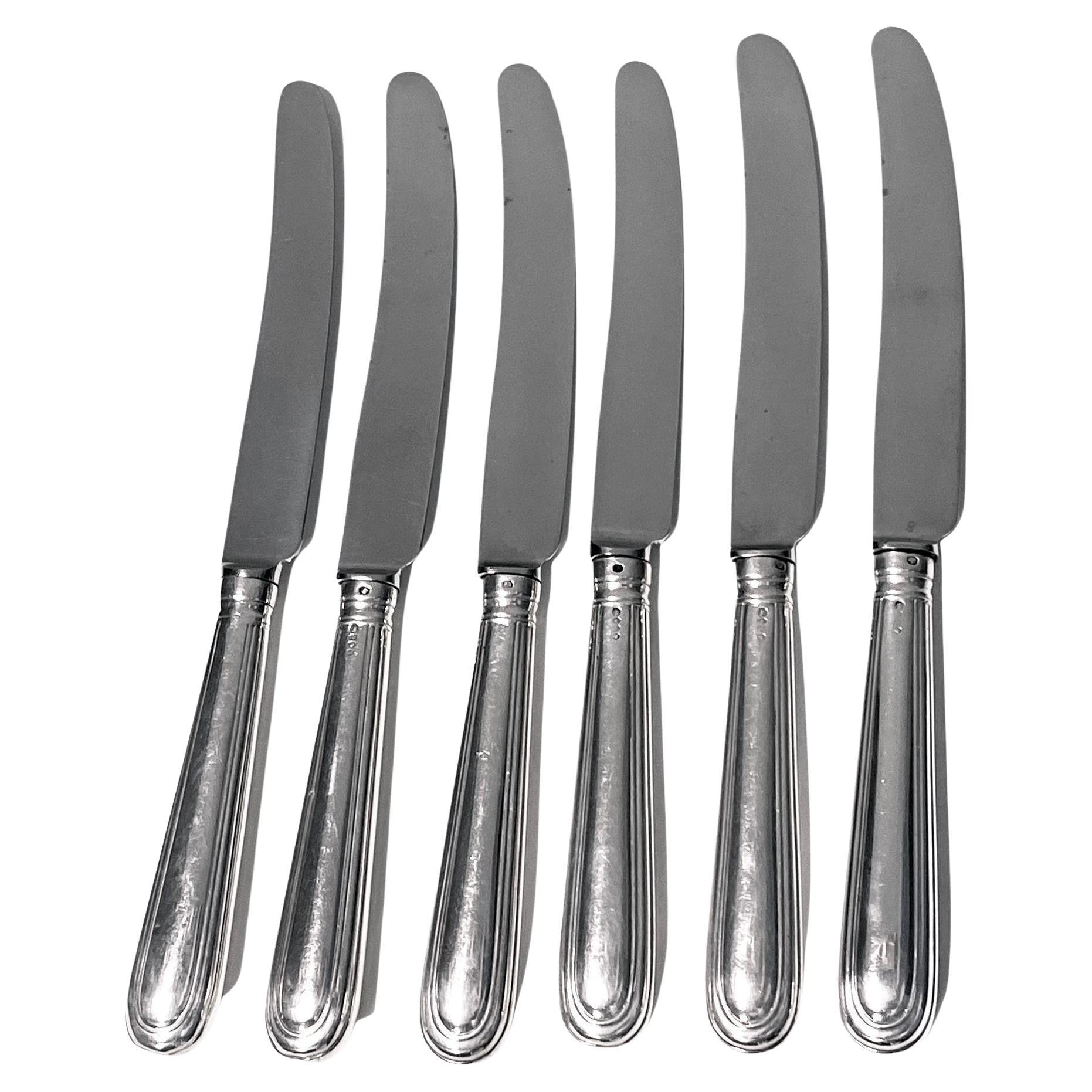 Set of six 19th century English Silver Thread Knives, London 1857 ...
