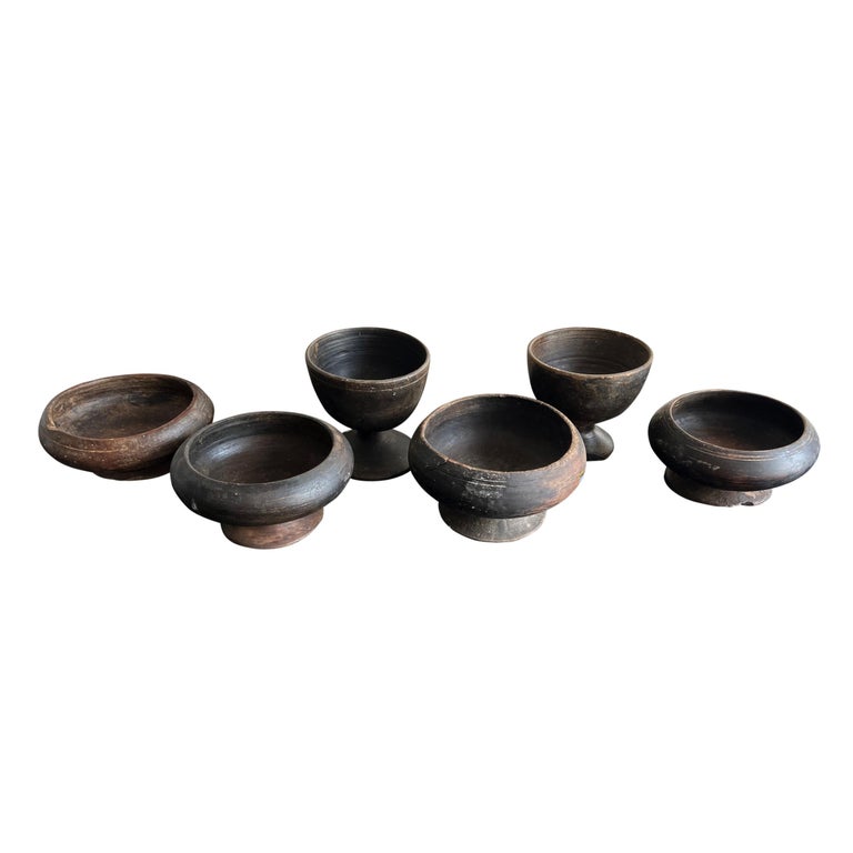 Set of Six 19th Century Tibetan Buddhist Alms Bowls For Sale at 1stDibs