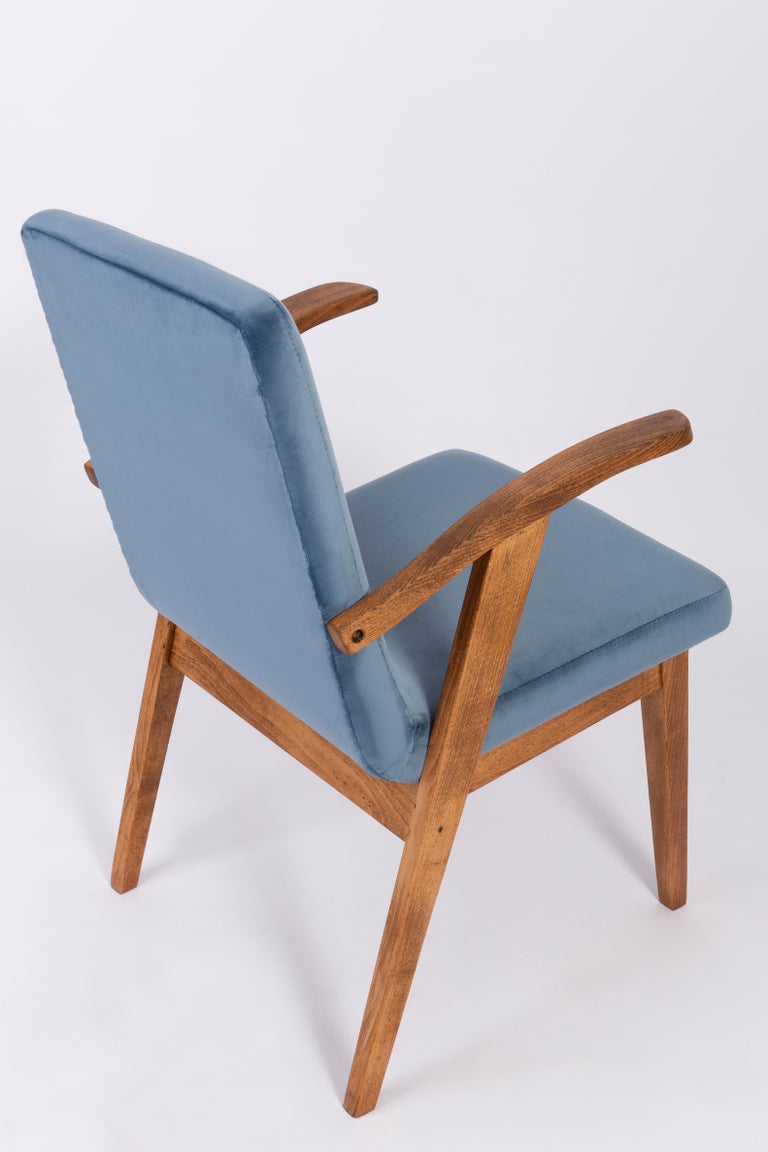 Set of Six 20th Century Vintage Blue Chairs by Mieczyslaw Puchala ...