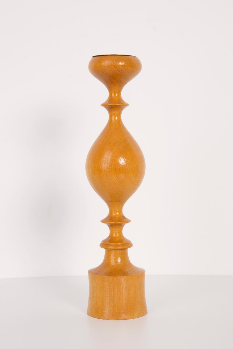 Set of Six 20th Century Wood Candlesticks, 1960s For Sale at 1stDibs