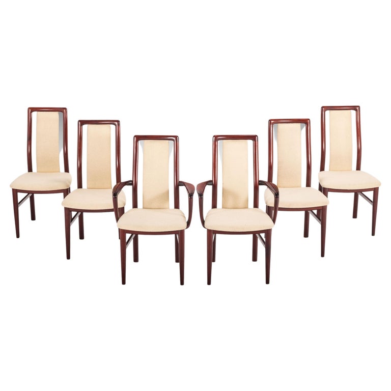 Set of Six '6' Solid Mahogany Dining Chairs by Schou Andersen Denmark ...