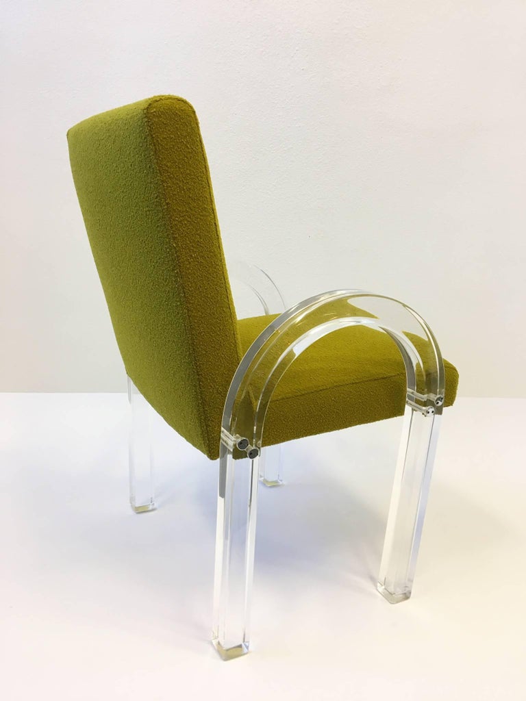 Set of Six Acrylic Waterfall Dining Chairs by Charles Hollis Jones at ...