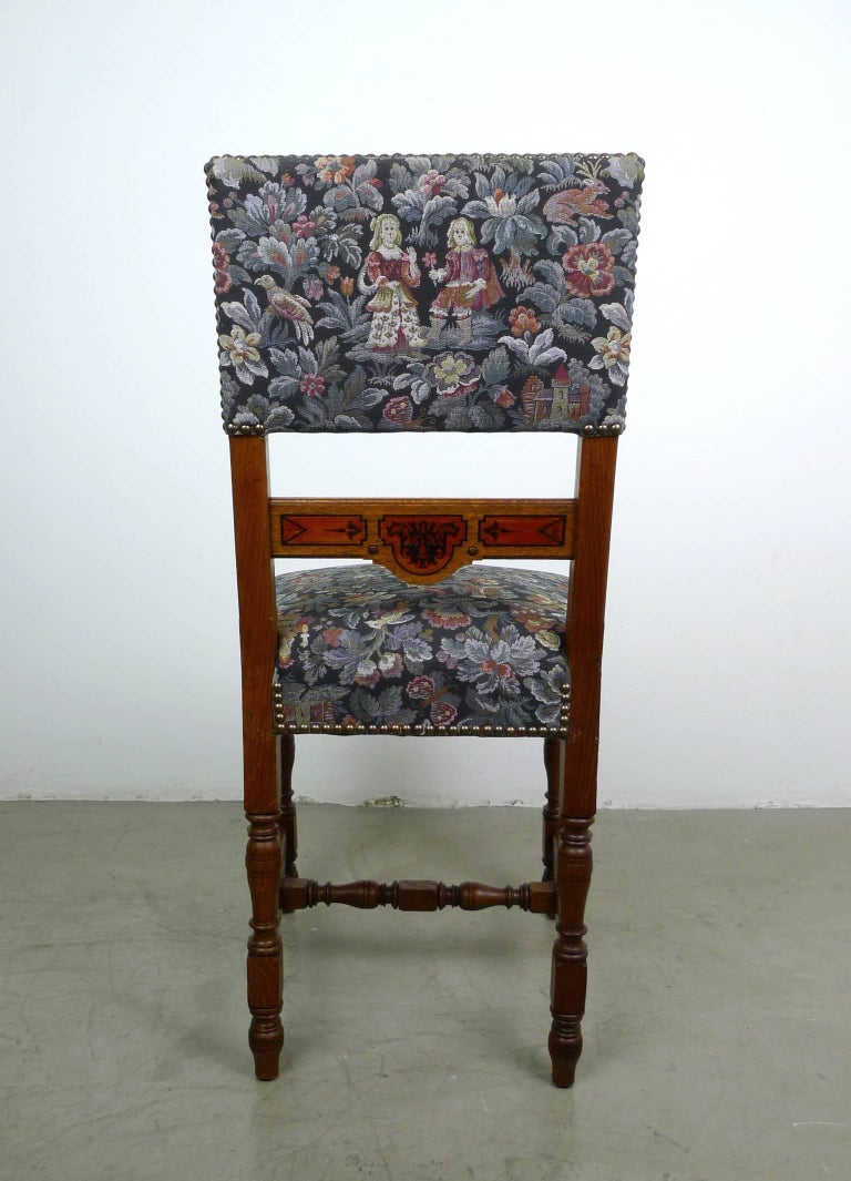 Set of Six Antique German Oak Dining Chairs from the 1890s For Sale at ...