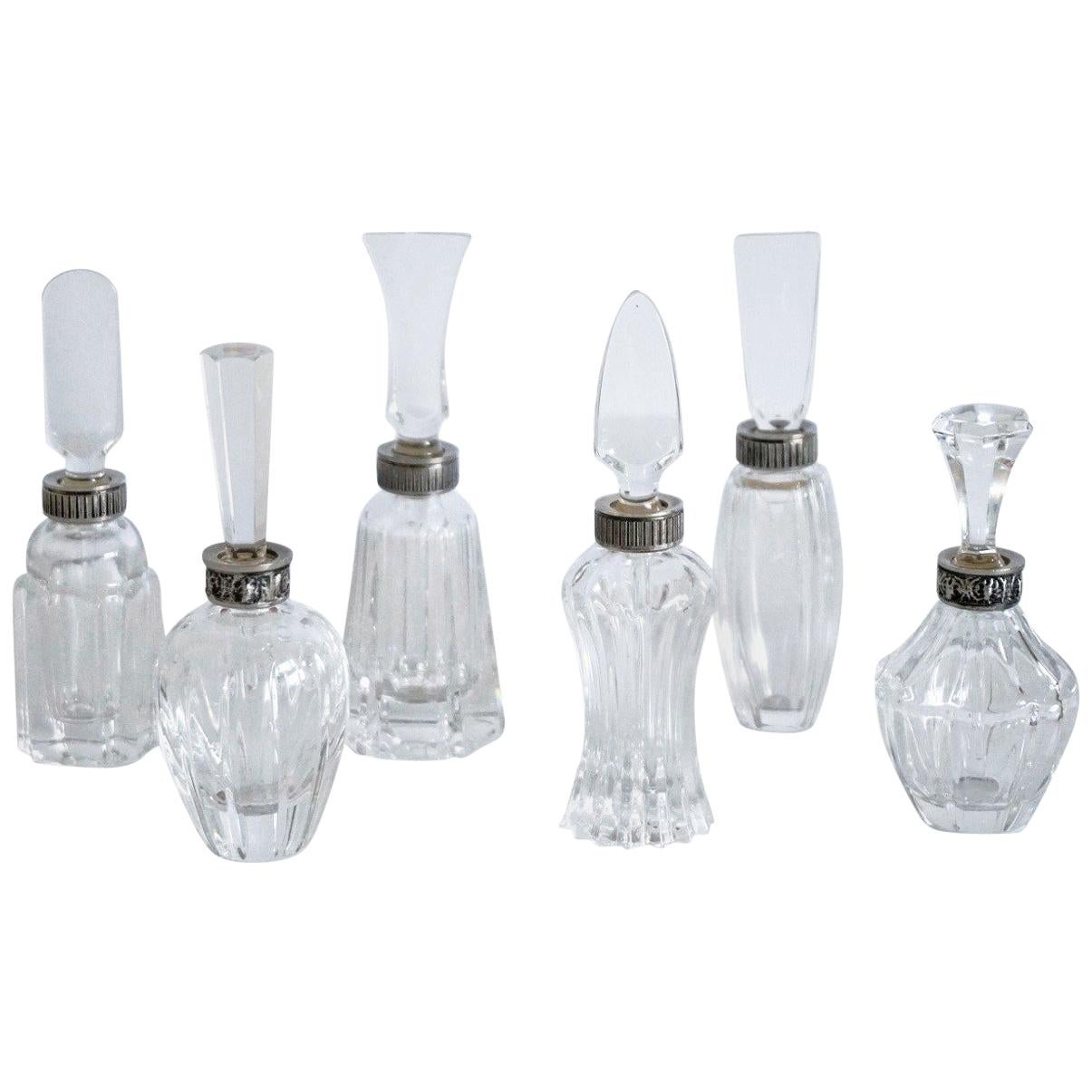 Exquisite, Classic Art Deco Black Crystal Perfume Bottle Flacon at 1stDibs