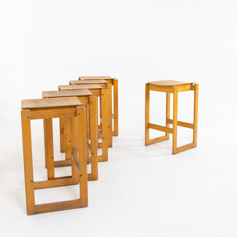 Set of Six Bar Stools, 20th Century For Sale at 1stDibs