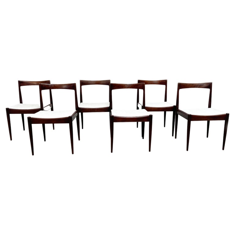 Set of six Belgian midcentury dining chairs For Sale at 1stDibs