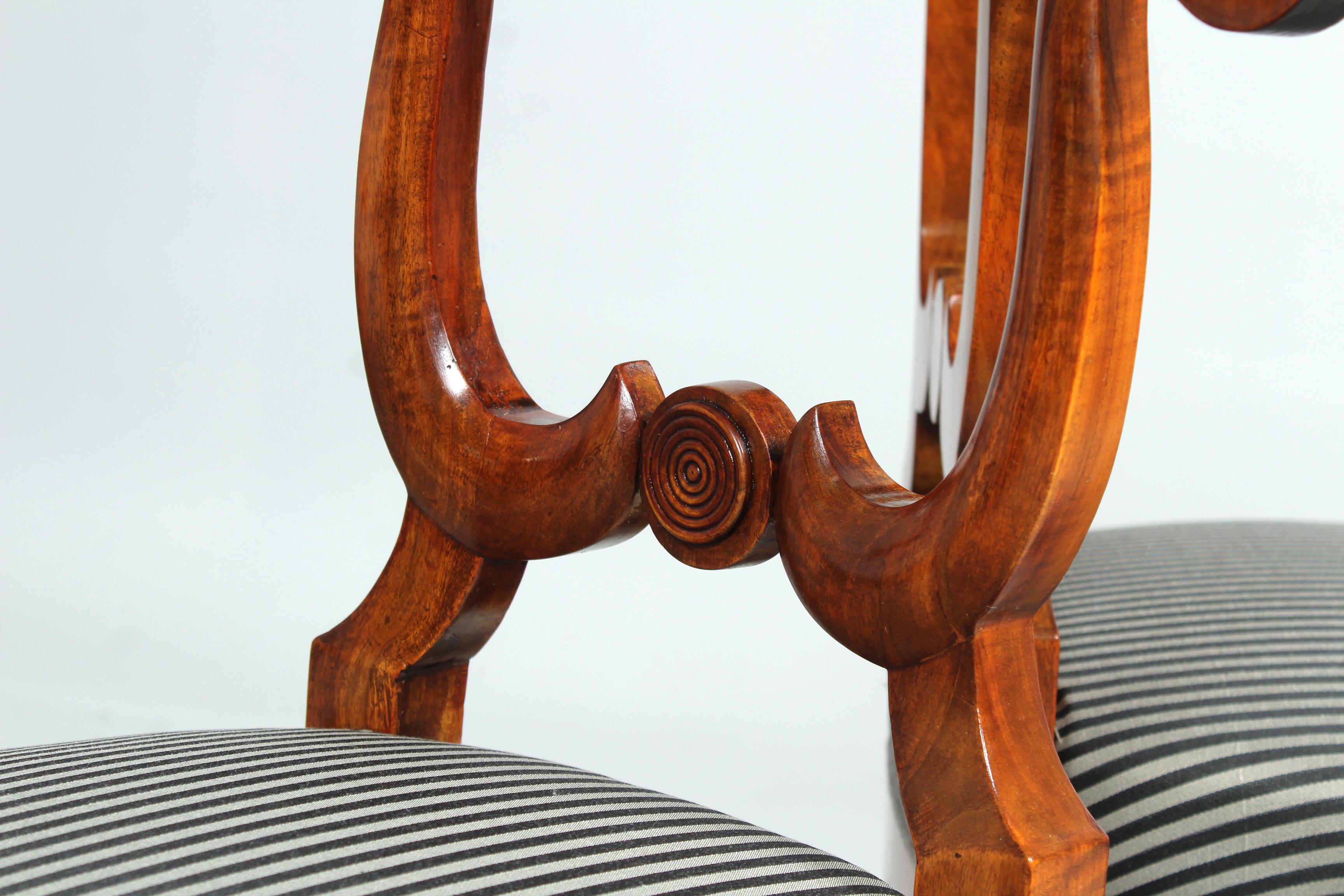 Set of Six Biedermeier Chairs, Walnut, Nice Patina, circa 1830 at ...
