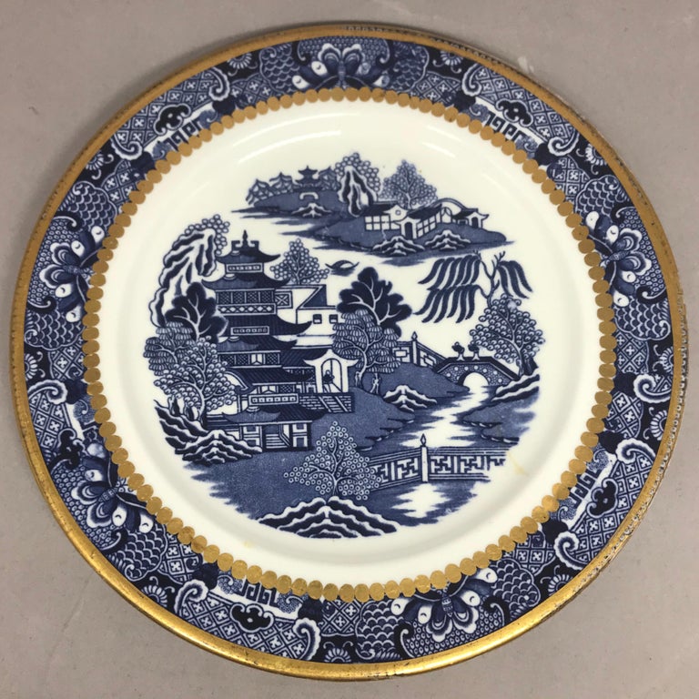 Set of Six Blue and White English Plates at 1stDibs