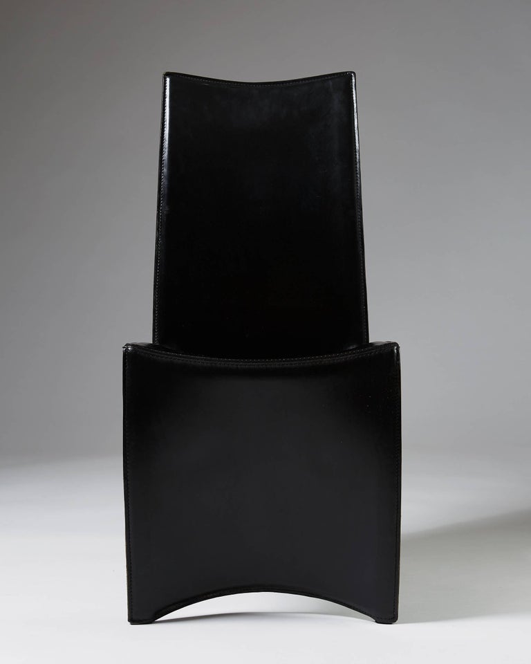 Set of Six Chairs ‘J Serie Lang’ Designed by Philippe Starck for Aleph ...