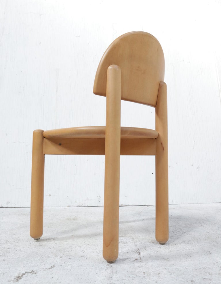Set of Six Chairs Solid Beechwood by Rainer Daumiller for Hirtshals, 1970s For Sale at 1stDibs