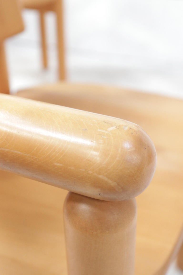 Set of Six Chairs Solid Beechwood by Rainer Daumiller for Hirtshals, 1970s For Sale at 1stDibs