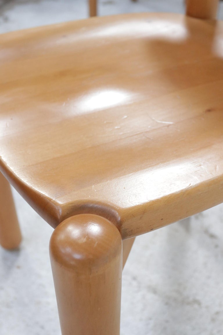 Set of Six Chairs Solid Beechwood by Rainer Daumiller for Hirtshals, 1970s For Sale at 1stDibs