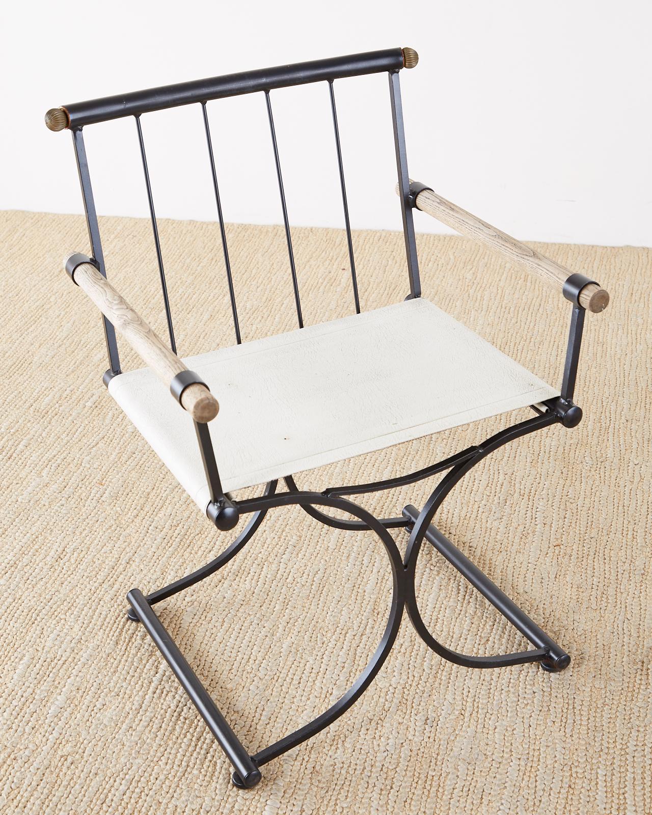 Set of Six Cleo Baldon Curule Leg Director's Chairs at 1stDibs