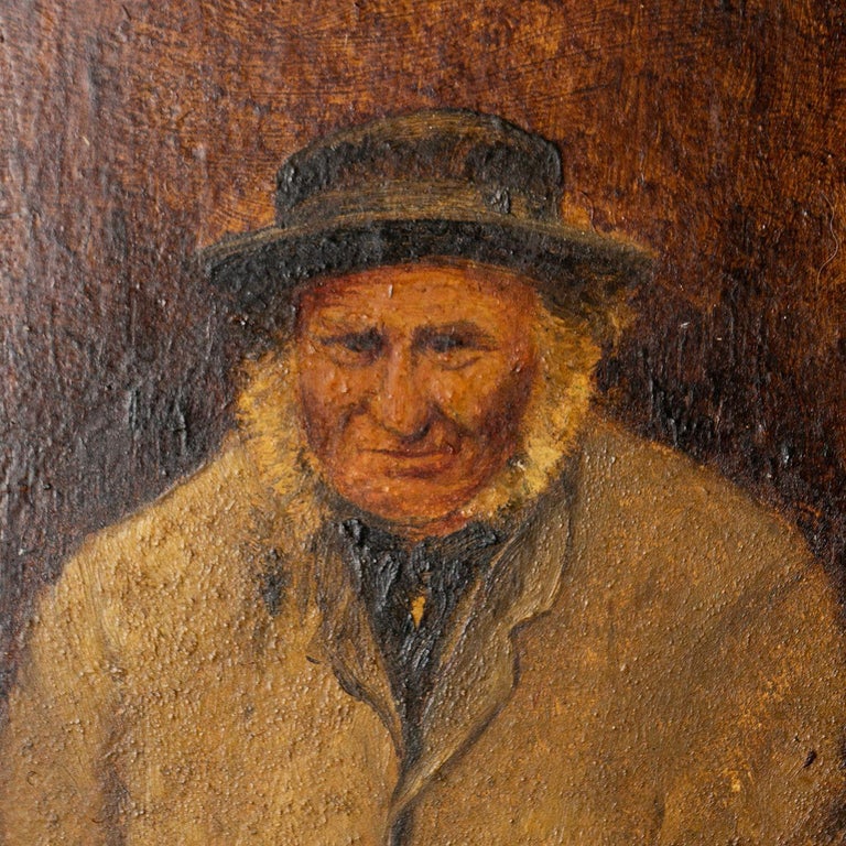 Set of Six Cornish Naive Folk Art Portraits of Village Members, Early ...