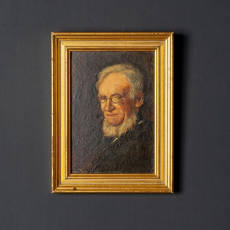 Set of Six Cornish Naive Folk Art Portraits of Village Members, Early ...