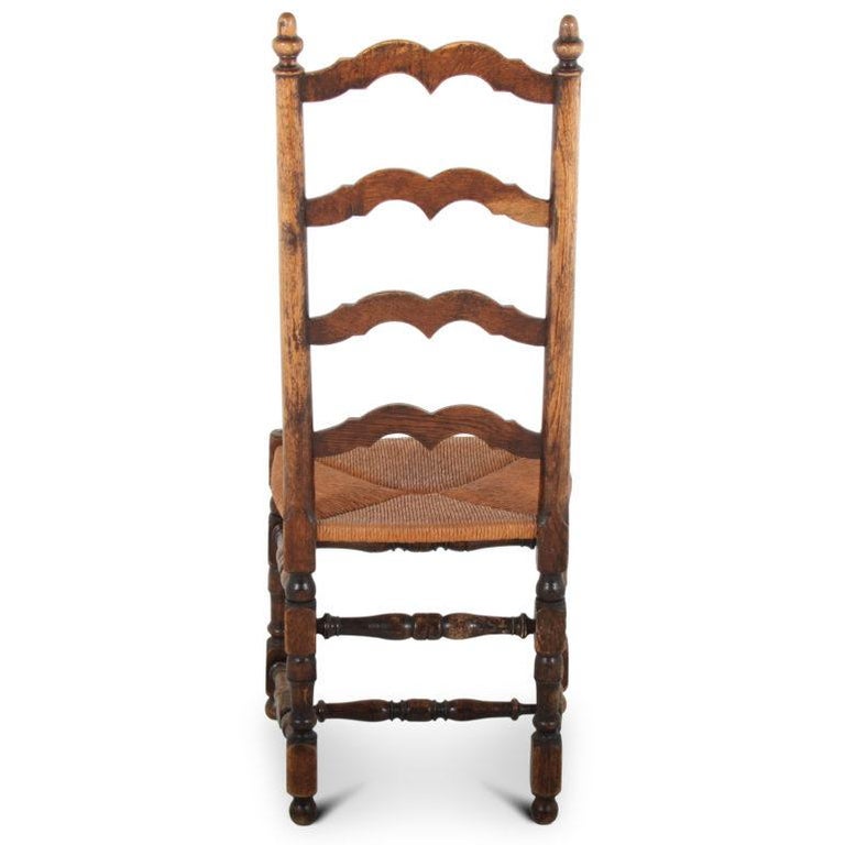 Set of Six Country French Ladder Back Dining Chairs at 1stDibs