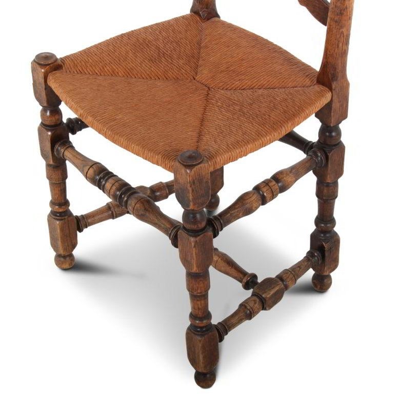 Set of Six Country French Ladder Back Dining Chairs at 1stDibs