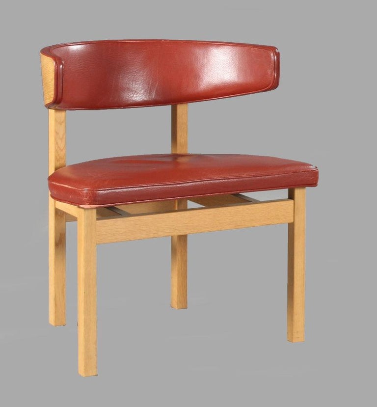 Set of Six Danish Borge Mogensen Conference Chairs in Oak, Inc ...