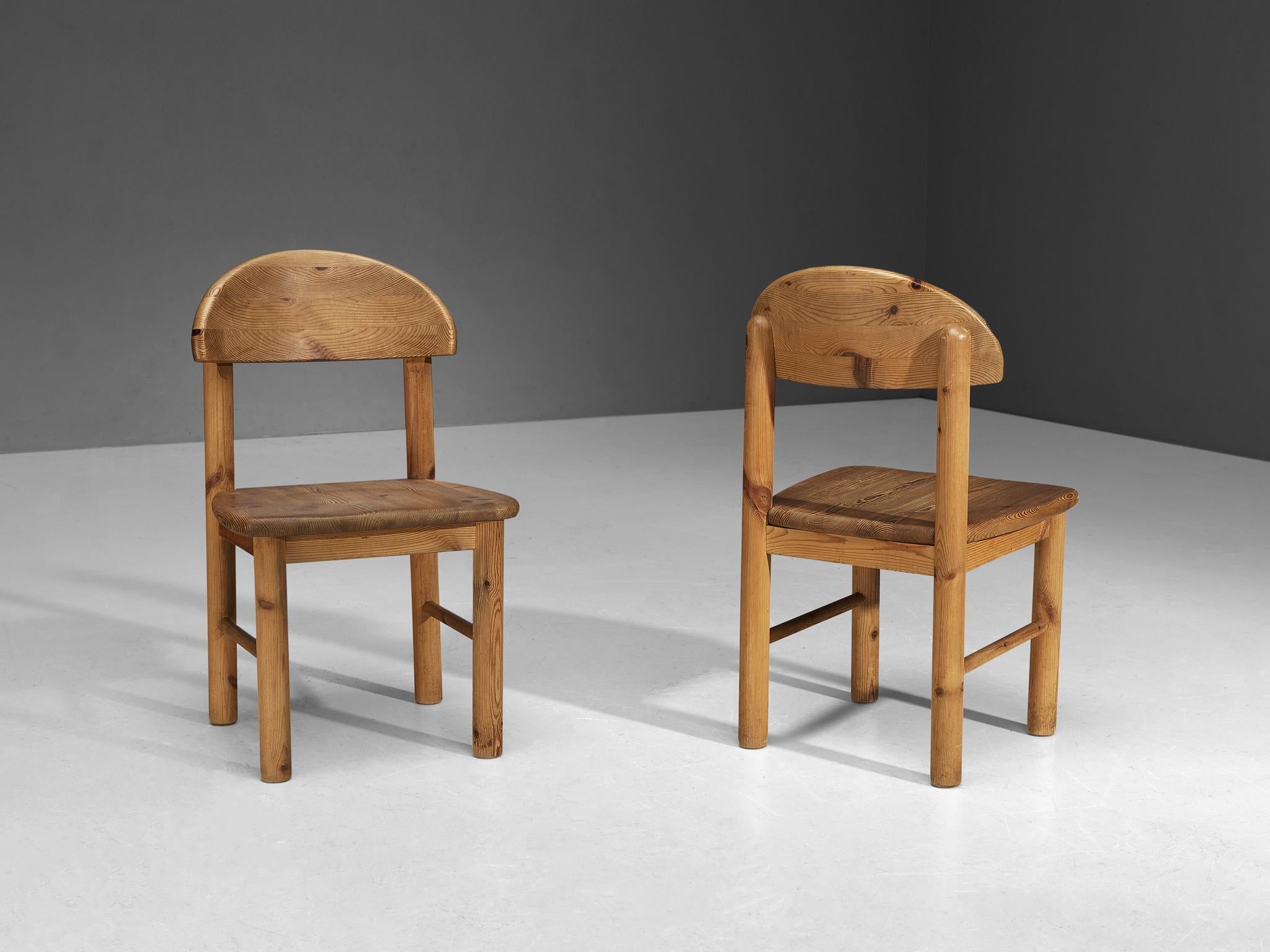 Set of Six Danish Dining Chairs in Solid Pine at 1stDibs